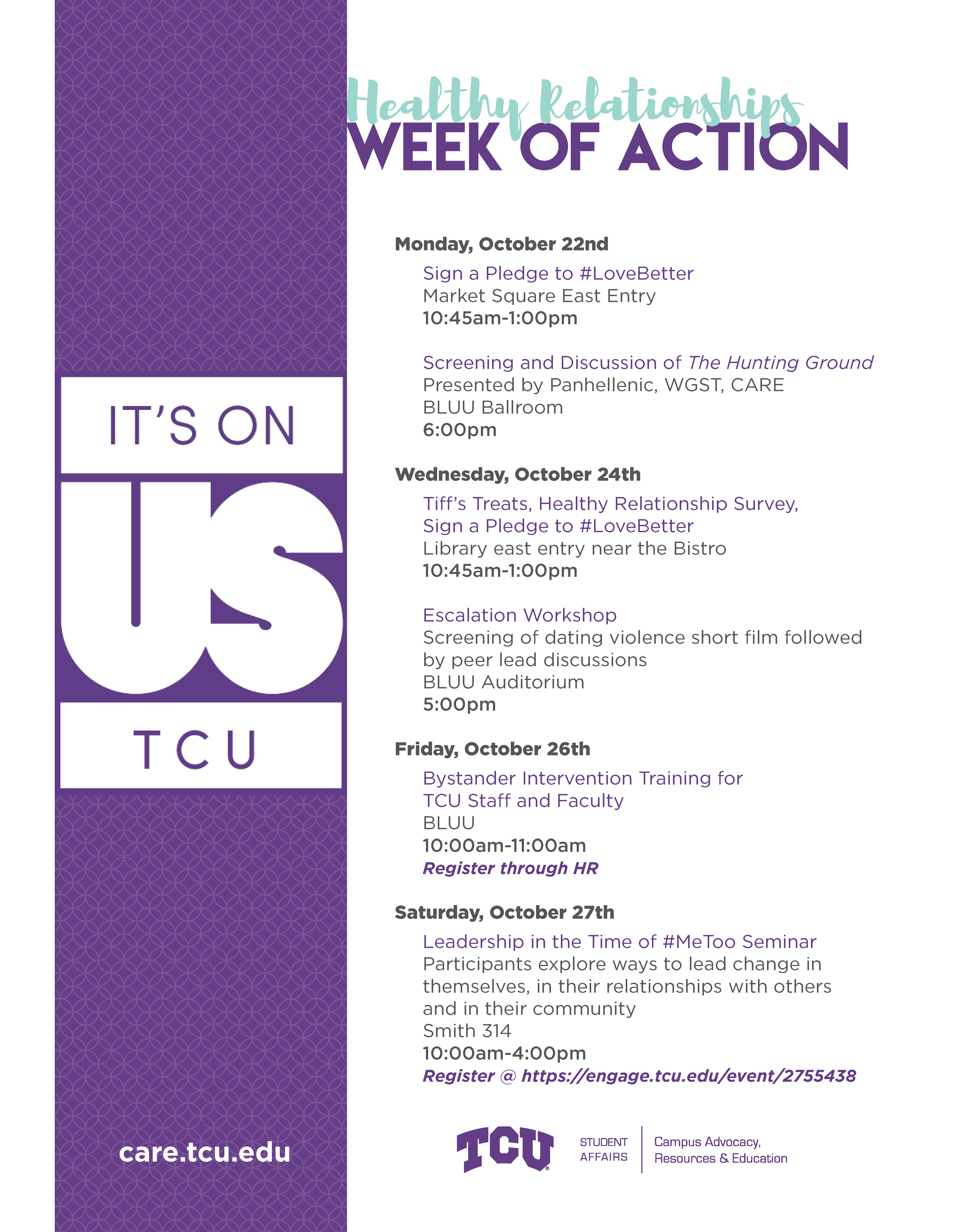 Campus Advocacy, Resources & Education | 2018 Healthy Relationships ...